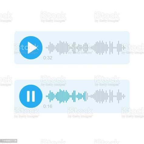 음파가있는 오디오 메시지와 채팅 및 메신저에서 아이콘을 재생합니다 음성 메시징 소셜 미디어 메시지 녹음 음성 알림 말풍선 아이콘입니다 디지털 통신 벡터 Brand Name