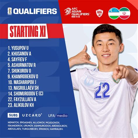 [공홈] [월드컵 아시아 3차 예선] 우즈베키스탄 Vs 이란 선발 라인업 축구 소식통 에펨코리아