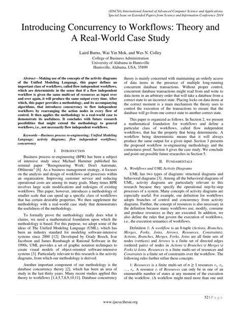 Pdf Introducing Concurrency To Workflows Theory And A Real World