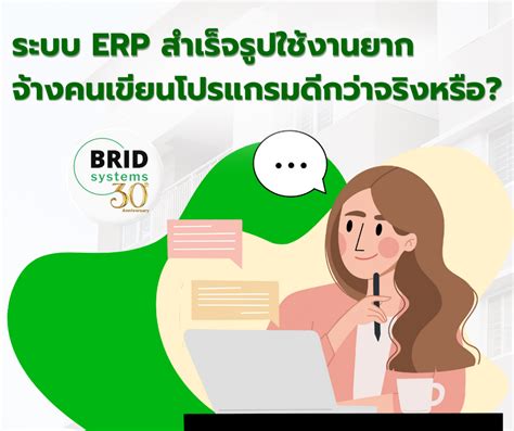 ระบบ Erp ใช้งานยาก จ้างเขียนระบบดีกว่าจริงหรือ Brid Systems