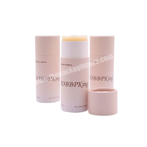 Eco Friendly Empty 20g Paper Cylinder Push Up Fragrant Deodorant Stick