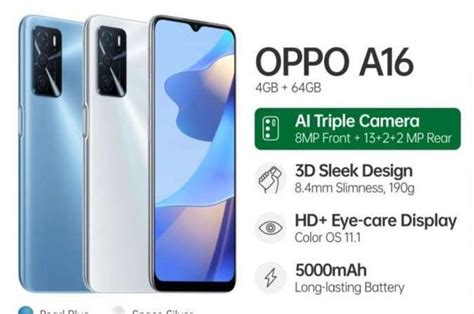 Hp Murah Cuma Sejutaan Oppo A16 Turun Harga Pada September 2022 Hp Merakyat Dengan Keunggulan