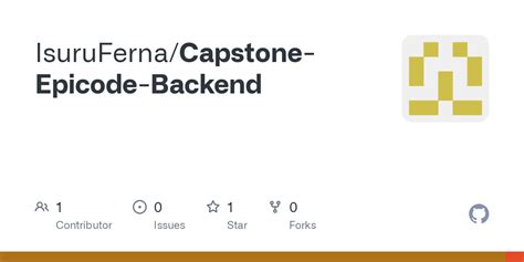 github isuruferna capstone epicode backend