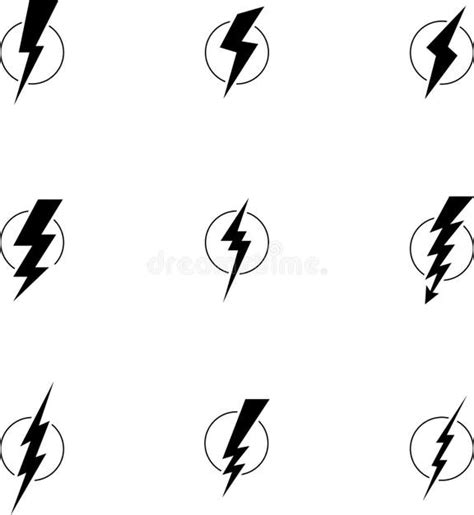 Electric Power Vector Icon Lightning Symbol Lightning Bolt Sign