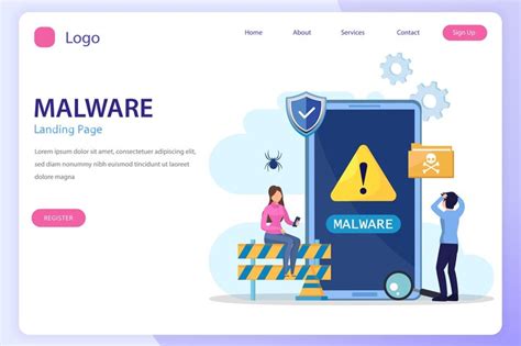 Premium Vector Virus Malware Detected Concept Viruses Attack Warning