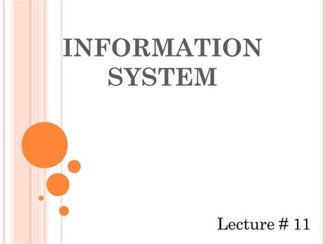 Information System Lecture Notes Ppt