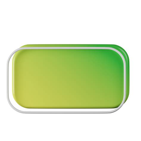 Rectangle Shape Yellow Green Gradient 3d Rendering 29128887 Png