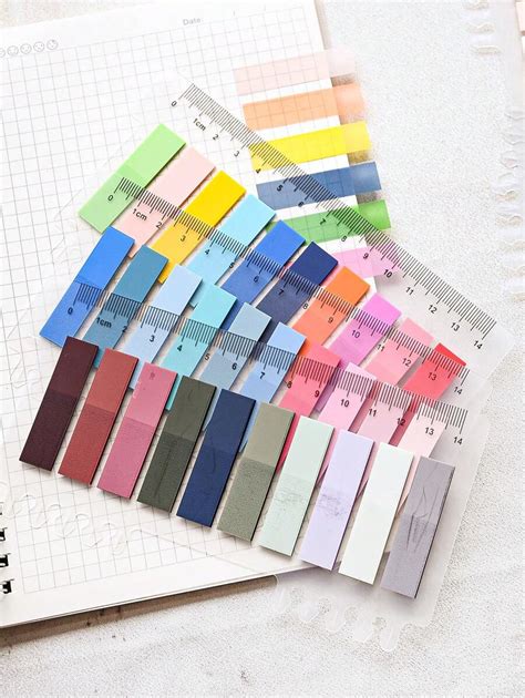 1 Package Of 5 Types Of Index Stickers Translucent Plastic Pet Label