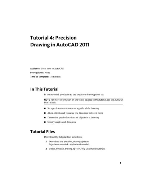 Tutorial Precision Drawing In AutoCAD