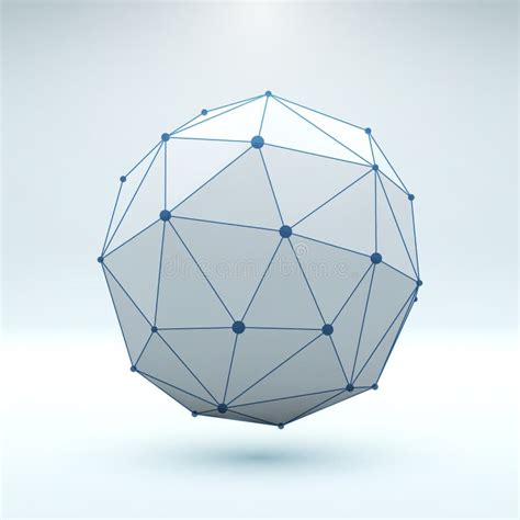Mesh Polygonal Element Sphere With Connected Stock Vector Illustration Of Abstract Mesh
