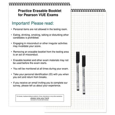 Pearson Vue Exams Simulation Booklet W Two Markers