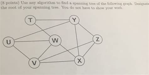 Solved Use Any Algorithm To Find A Spanning Tree To The