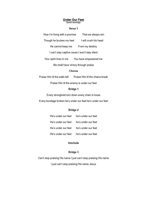 Lyrics Under Our Feet Pdf
