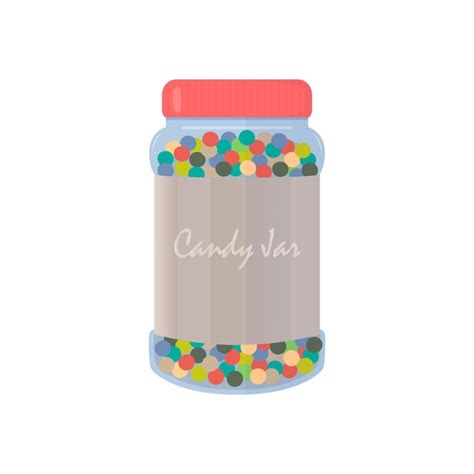 Premium Vector Gum Balls In Candy Jar Design Vector Flat Modern