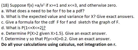 Solved 18 Suppose F X A X2 If X 1 And X