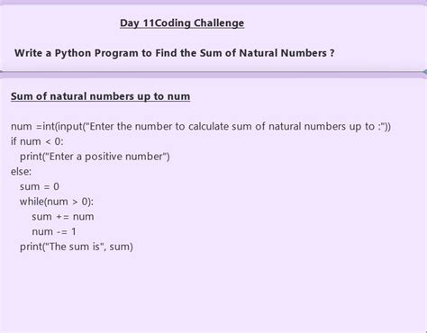 Python Python Codingchallenge Learningjourney Naturalnumbers Programming Selfimprovement