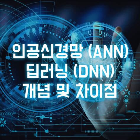 인공신경망 Annartificial Neural Network과 딥러닝 Dnndeep Neural Network 개념 및
