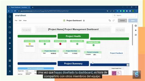 Como Elaborar Un Dashboard En Smartsheet Youtube
