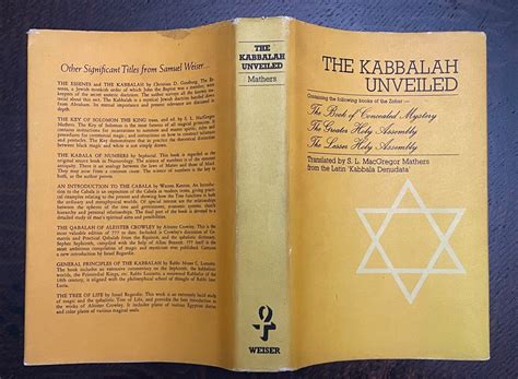 Kabbalah Unveiled Mathers 1974 Magick Zohar Cabbal Kabbalist Gold