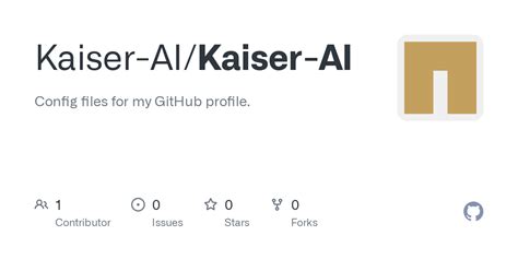 GitHub Kaiser AI Kaiser AI Config Files For My GitHub Profile