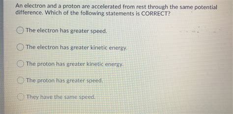 solved an electron and a proton are accelerated from rest