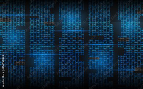 Binary Background Abstract Streaming Code Matrix Digits On Dark