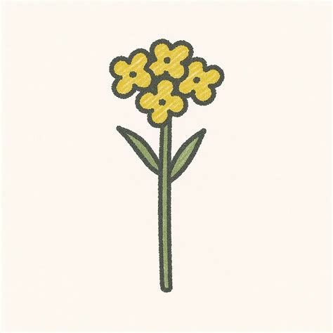 微笑む菜の花｜イラスト・フリー素材なら「シンテリ」