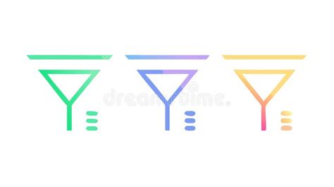 Triple Funnel Filter System Stock Illustrations 2 Triple Funnel