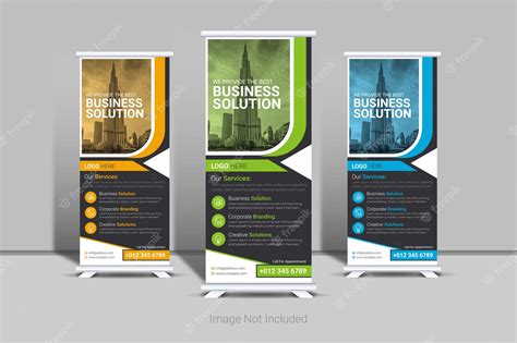 Premium Vector Modern Business Roll Up Banner Signage Standee Template Unique Design