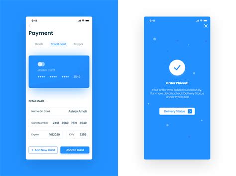 e commerce app payment screen by hasan al banna on dribbble