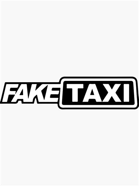 Fake Taxi Logo Sticker For Sale By Rhysdonald1 Redbubble