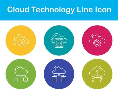Cloud Technology Vector Icon Set 20652288 Vector Art At Vecteezy