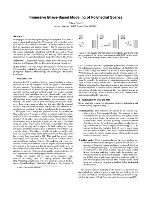 Pdf Immersive Image Based Modeling Of Polyhedral Scenes Gilles Simon
