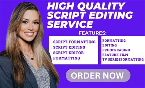 Proofread Edit Format Your Screenplay Movie Script Feature Film Tv