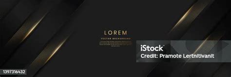 대각선 골드 라인 줄무늬가있는 추상 3d 검은 색 배경 고급 템플릿 디자인 호화로움에 대한 스톡 벡터 아트 및 기타 이미지 호화로움 0명 3차원 형태 Istock
