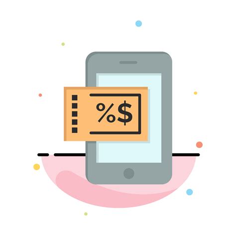 Mobile Shopping Discount Abstract Flat Color Icon Template 17963343