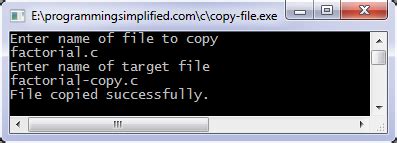 C Program To Copy A File Programming Simplified