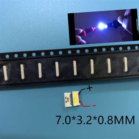 【all Of Me】200pcs Backlight Edge Led Series 0 7w 7032 Cool White For Samsung Led Lcd Backlight