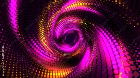 Magical Futuristic Spiral Vortex With Hexagons Creating An Incredible Magical Interesting