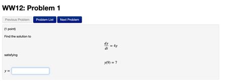 Solved WW12 Problem 1 Previous Problem Problem List Next Chegg Com