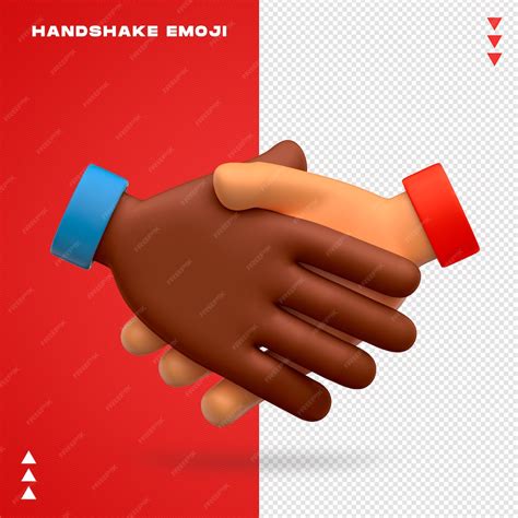 Handshake Emoji Isolated Premium Psd