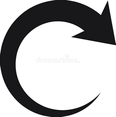 Circular Arrow Rotating In A Clockwise Direction Providing A Dynamic