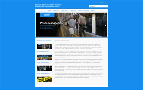 ASP Core C MVC MySQL Projects Free Source Code Documentation Prison Management System