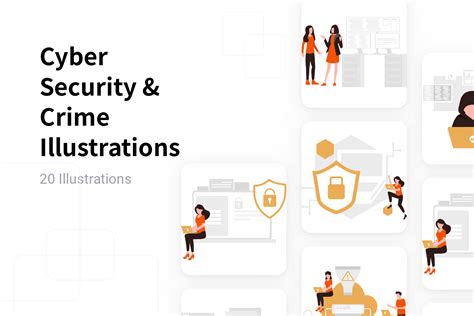 Cyber Security And Crime Illustration Pack 20 Free Download Crime