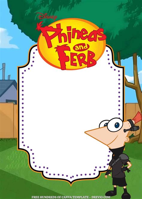 14 Phineas And Ferb Canva Birthday Invitation Templates Artofit