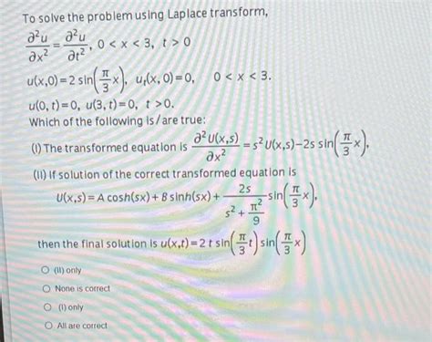 solved to solve the problem using laplace transform