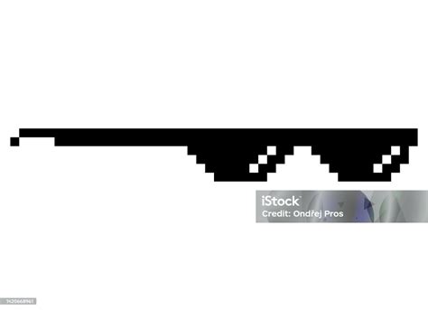 재미 복고풍 픽셀 태양 유리 아이콘 라이프 스타일 밈 선글라스 깡패 벡터 일러스트 레이 션 깡패에 대한 스톡 벡터 아트 및 기타 이미지 Istock