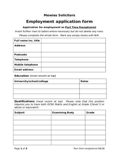 Completing A Job Application Youtube Doc Template Pdffiller