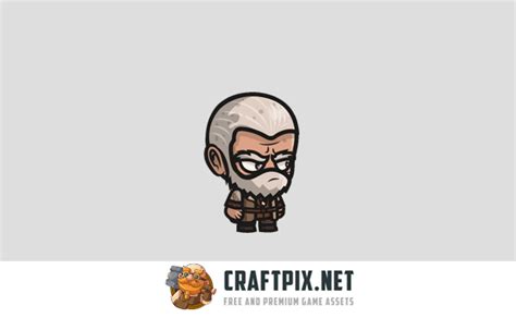 Old Hero Chibi Style Character Sprites CraftPix Net