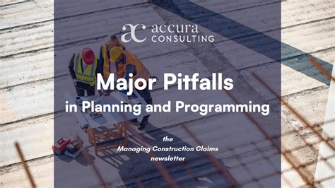 Planning And Programming Pitfalls